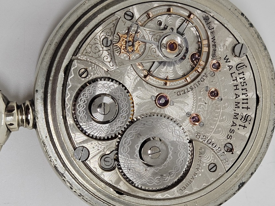 Antique WALTHAM 1892 'Crescent St' Railroad Grade 21 Jewel Gents RR ...