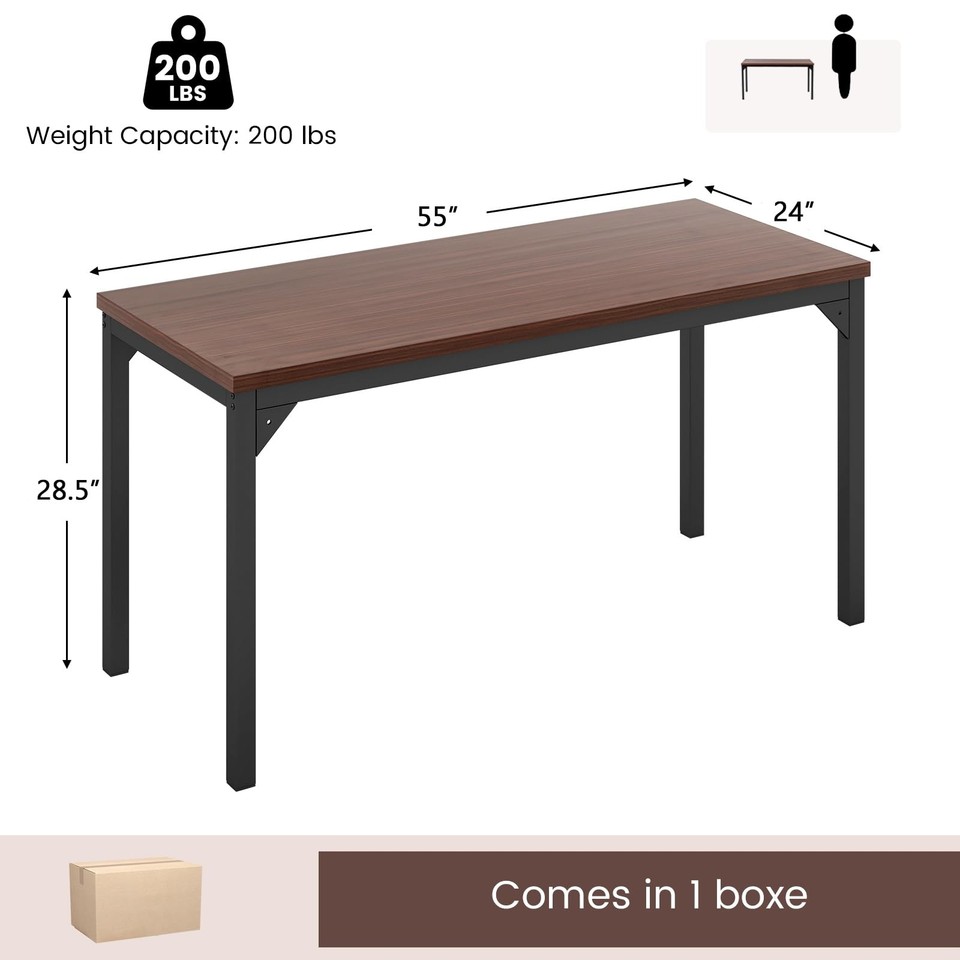 55 Inch Conference Table, Large Meeting Room Table with Honeycomb ...
