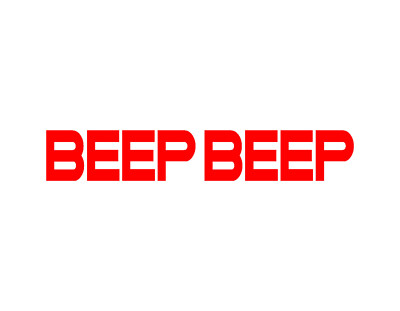 BEEP BEEP VINYL DECAL RED 1.5" X 9" PICK YOUR COLOR ROADRUNNER CARTOON ...