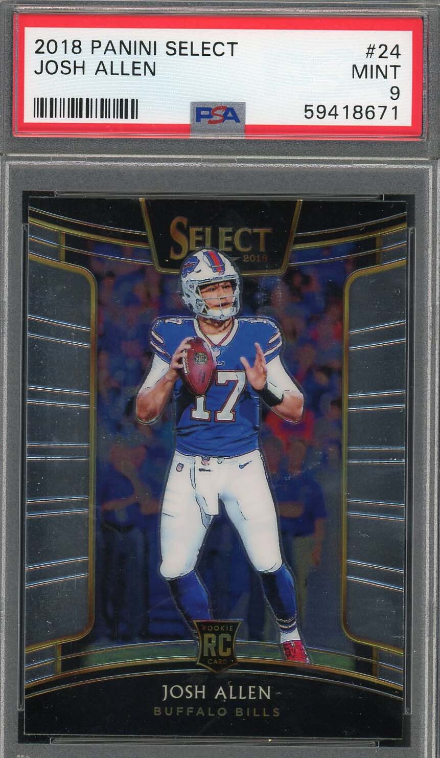 Josh Allen 2018 Panini Select Football Rookie Card #24 Graded PSA 9 | eBay