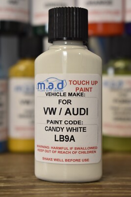 VW Volkswagen Candy White LB9A/B4 Paint Touch Up Kit 30ML Scratch Chip ...