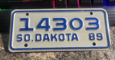 1989 South Dakota motorcycle license plate. Unused Great Condition! | eBay