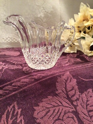 Crystal Creamer Diamond Point Cut With Scalloped Rim | eBay