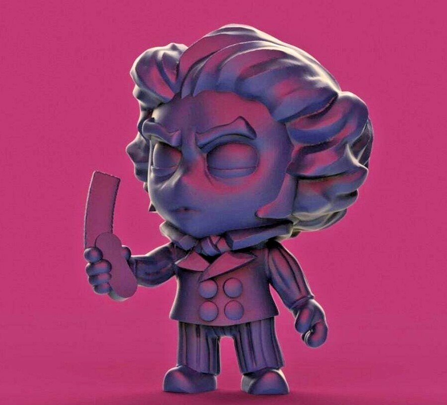 Chibi Devil Barber - 32mm Scale | DnD Miniature | Chibi Mini Nerdy Gift ...