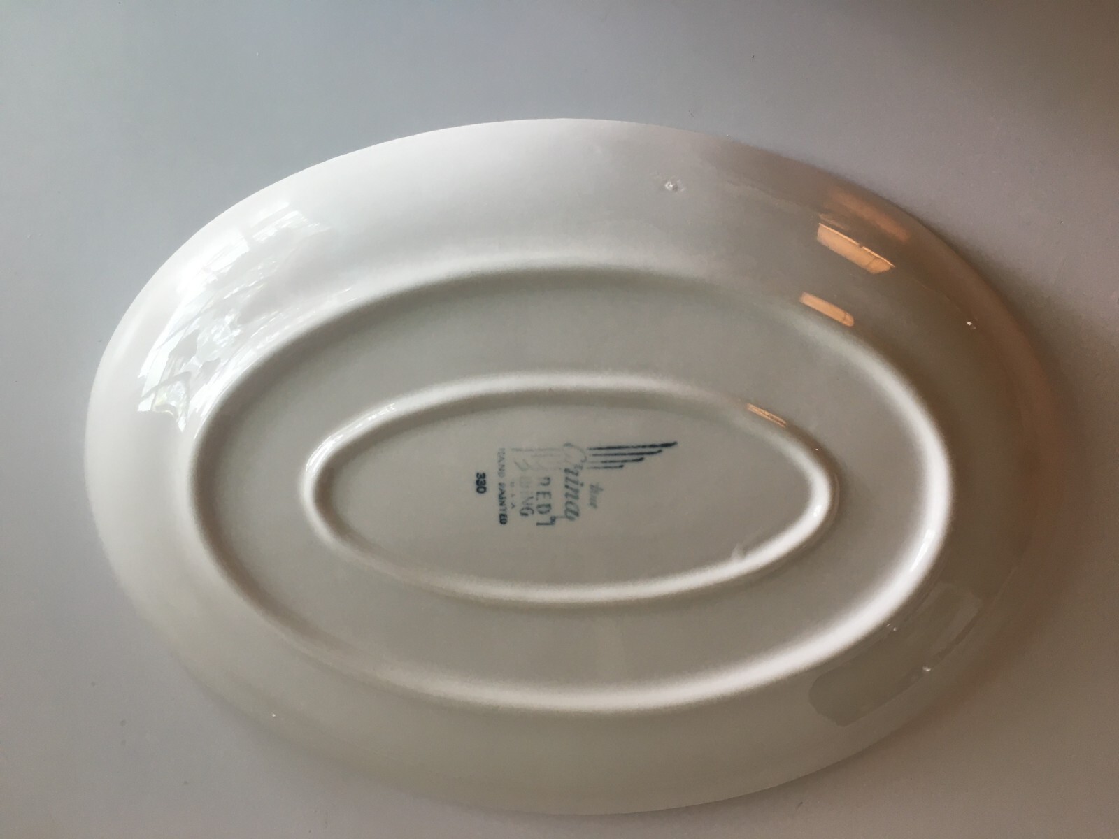 Vintage MCM Red Wing Pottery Oval Serving Platter Merrileaf Pattern ...