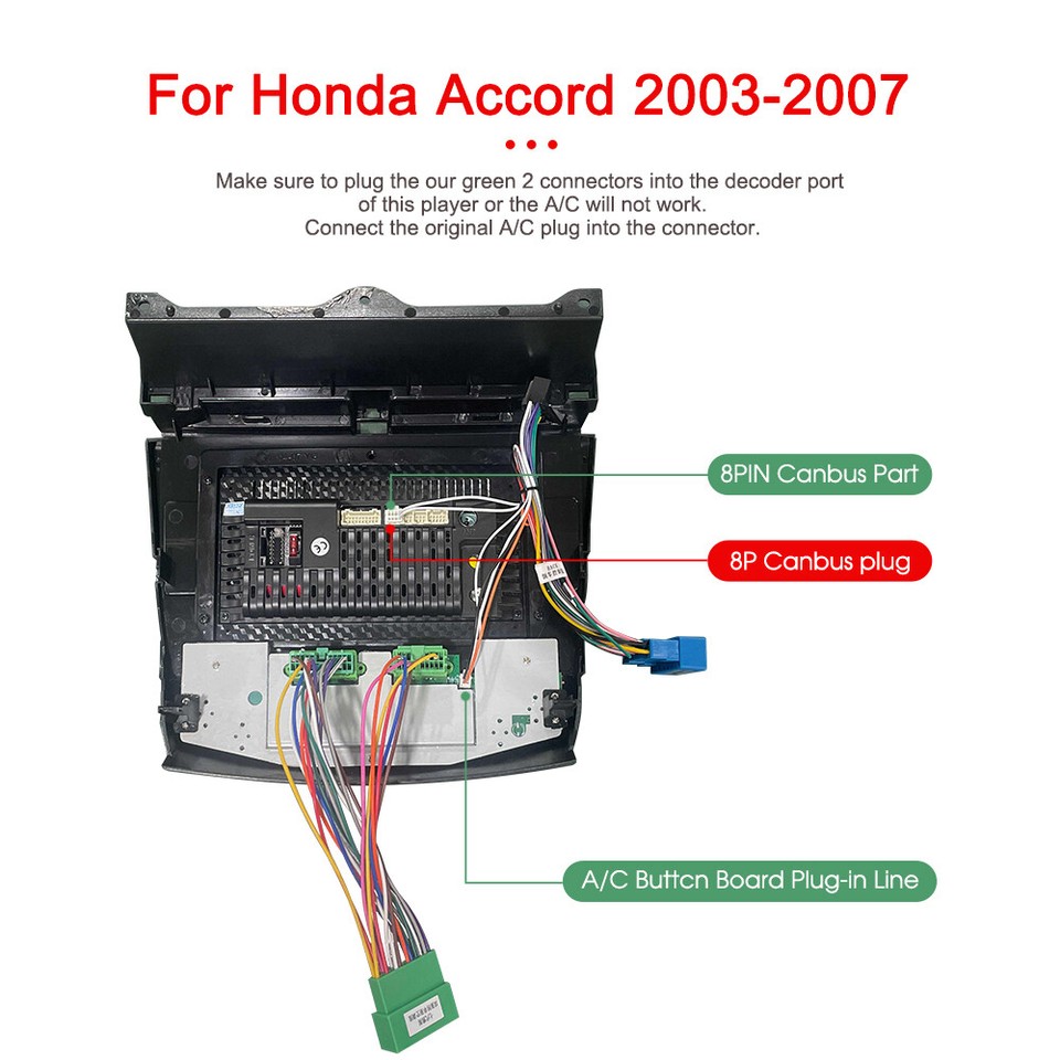 10.1" Android Auto Carplay Stereo Radio for Honda Accord 7th Gen (2003 ...