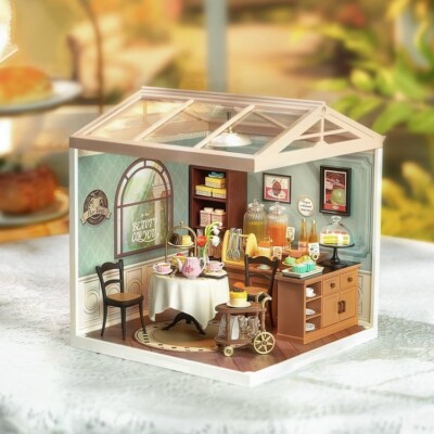 Rolife DIY Miniature Dollhouse Kits Sweet Sips Tea Craft Kit Building ...