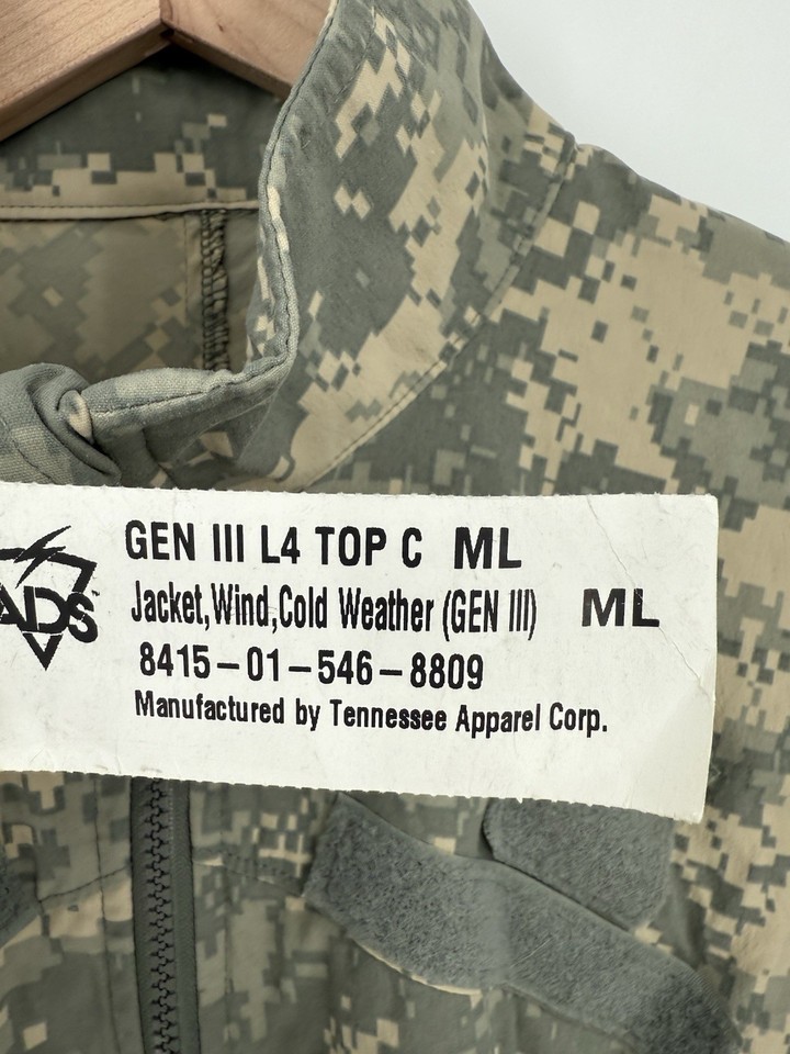 NEW US ARMY Gen 3 Wind Jacket Cold Weather Men’s Medium Long Multicam ...
