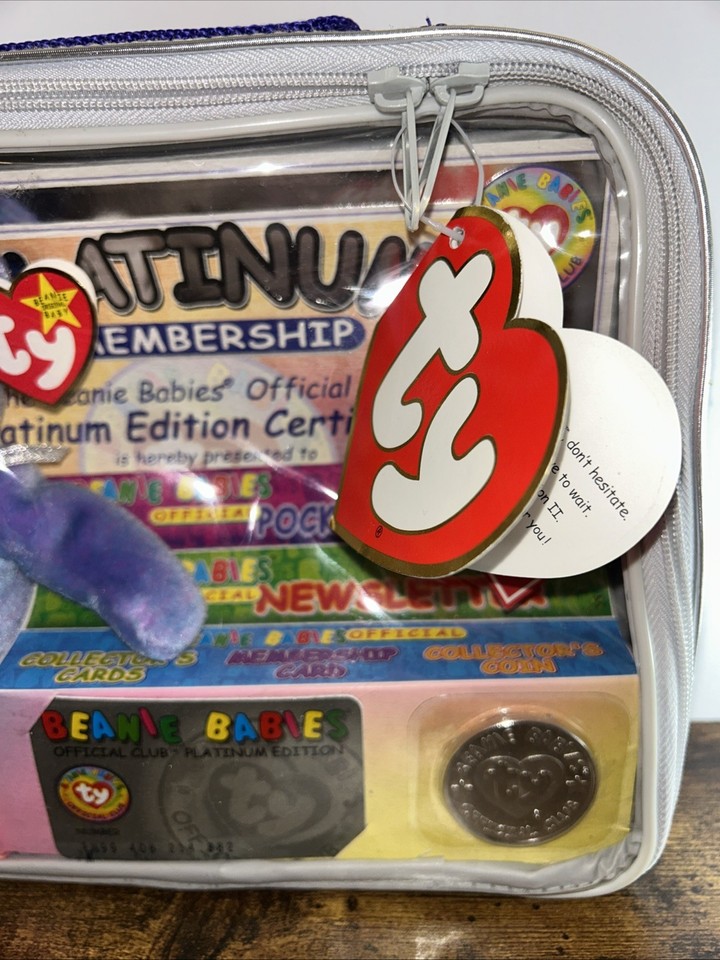 Ty Beanie Babies Platinum Membership Case w/ Clubby II Retired 1999 ...