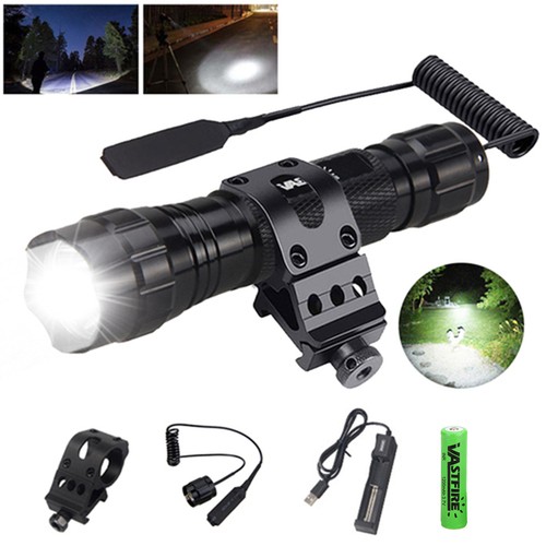 501B Hunting LED Flashlight White Light Night Torch Offset 20mm Rail ...