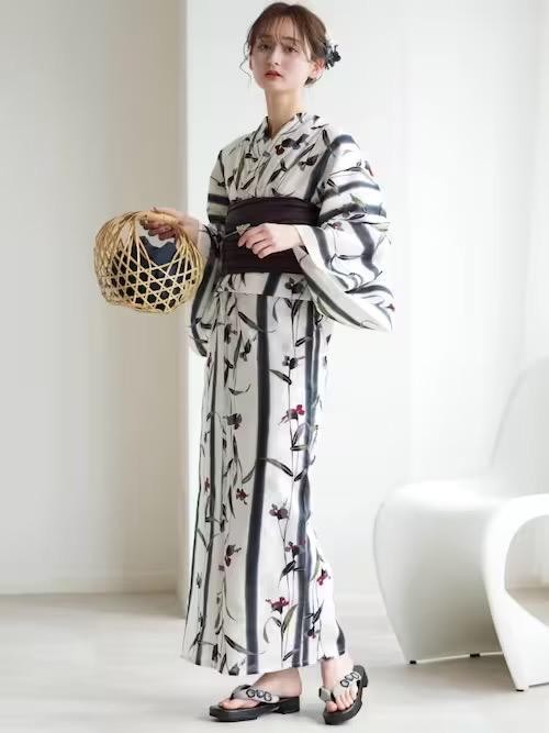 Utatane 3-Piece Yukata Set Vintage Style Domestic Dyeing Free Size Retro | eBay