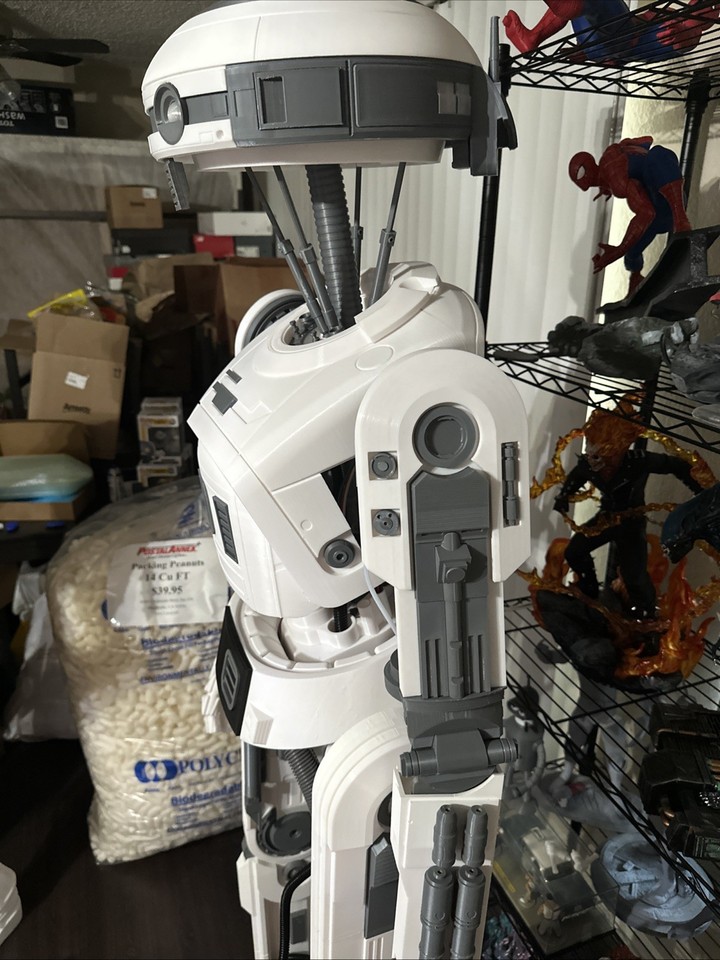 Life Size Star Wars Pilot, Droid from Solo L3-37 3D Printed Almost 6 ...