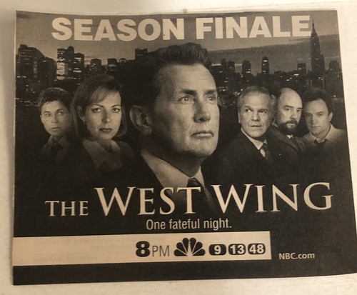 West Wing Tv Series Print Ad Advert Martin Sheen Rob Lowe John Spencer ...