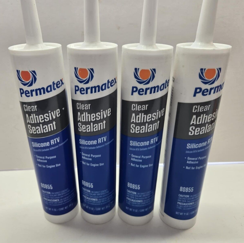 PERMATEX CLEAR ADHESIVE SEALANT SILICONE RTV 80855 11OZ | eBay