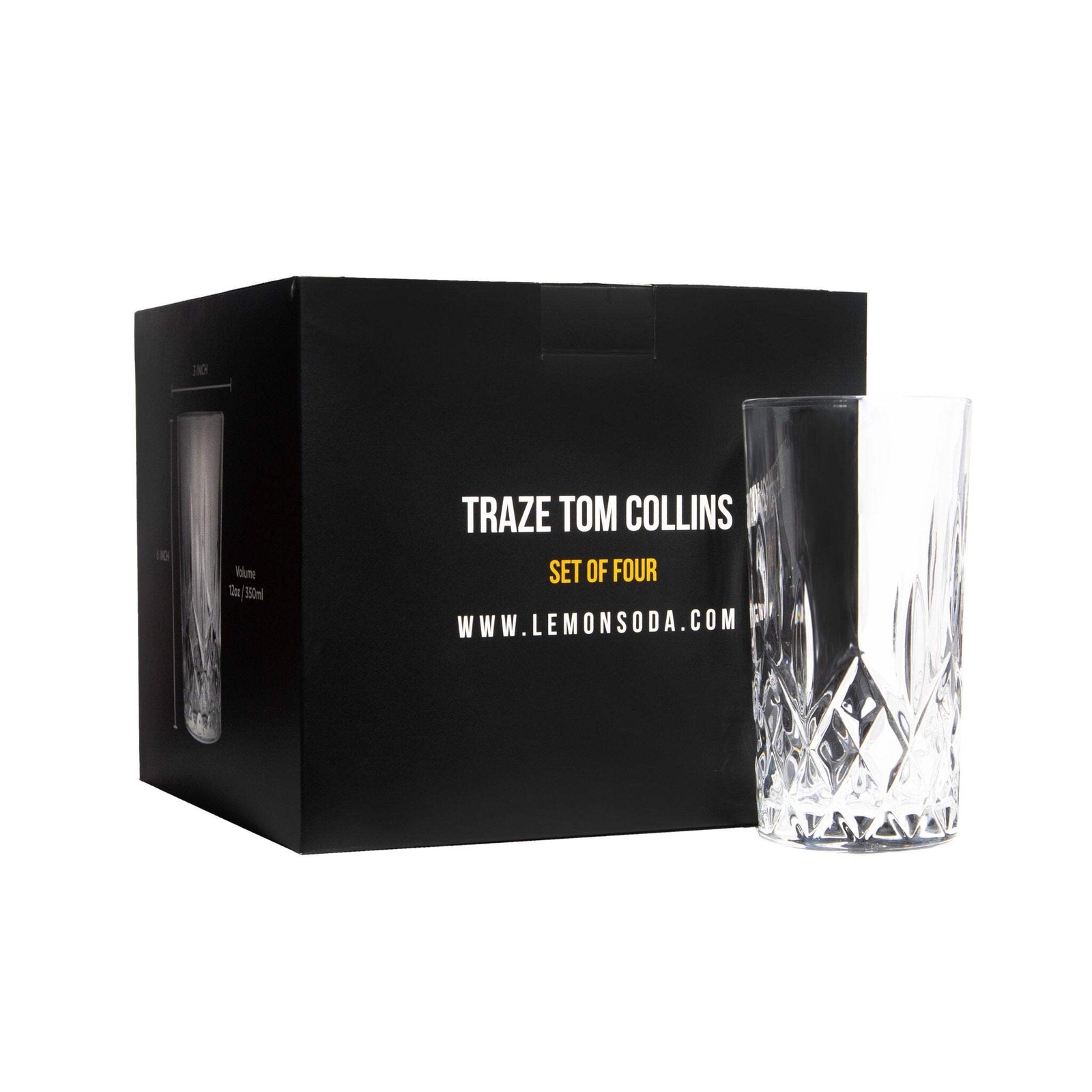 Crystal Clear Tom Collins Glass Set of 4 11.5 Oz | eBay