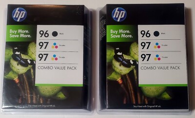Lot 6x HP 96 & 97 Black & Tricolor Ink Cartridges 2x BLK 4X COLOR New ...