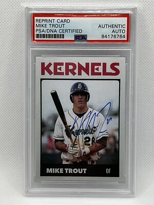 Mike Trout auto Kernels Minors Card Signed Baseball Rookie Autograph ...