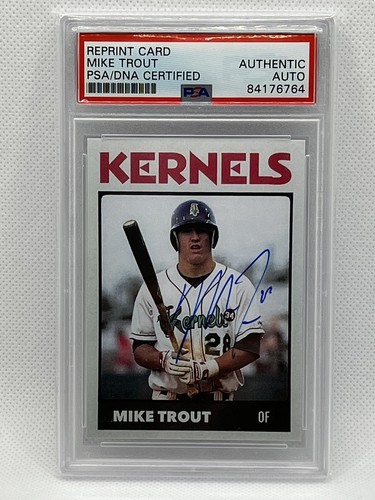 Mike Trout auto Kernels Minors Card Signed Baseball Rookie Autograph ...