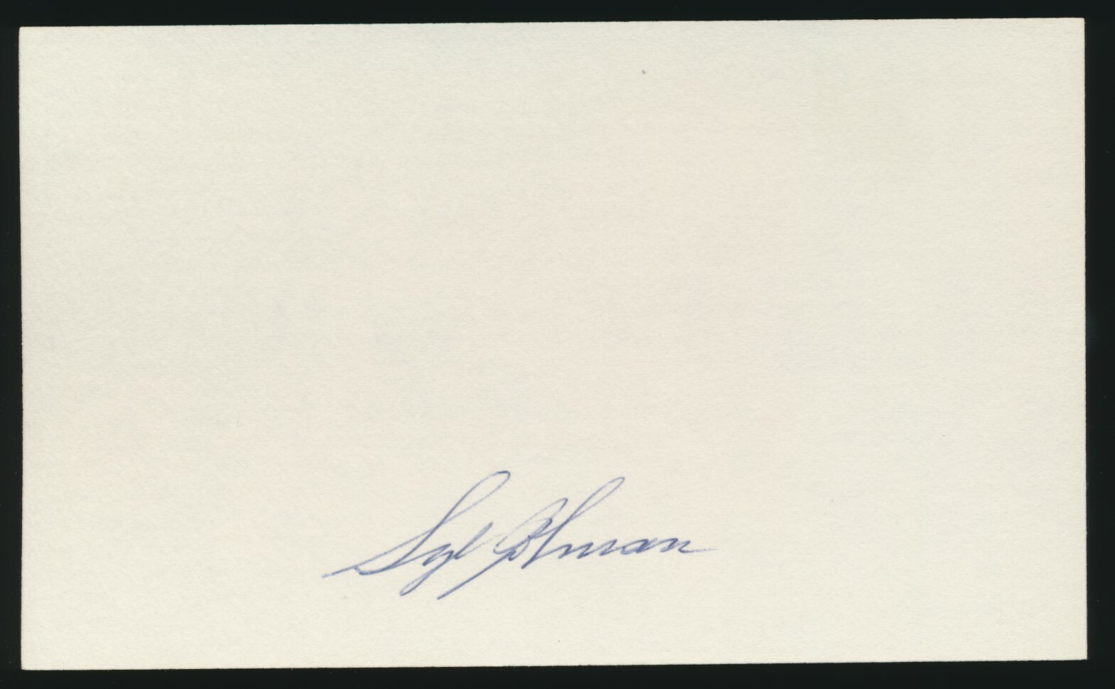 SYL JOHNSON (1922-1940 Tigers, Cardinals, Phils) -Autographed 3x5 Card ...