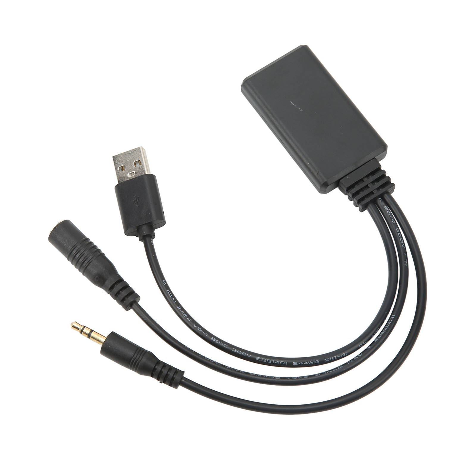 *AUX IN AUX USB Port Microphone Handsfree MIC Music Audio Adapter For ...