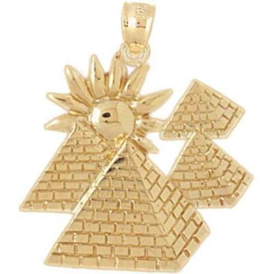 New 14k Gold Pyramid Pendant | eBay
