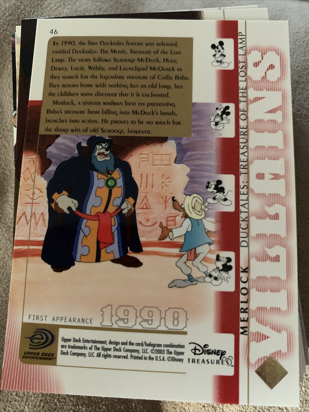 Merlock From Ducktales: Treasure Of The Lost Lamp Disney Villains Card ...