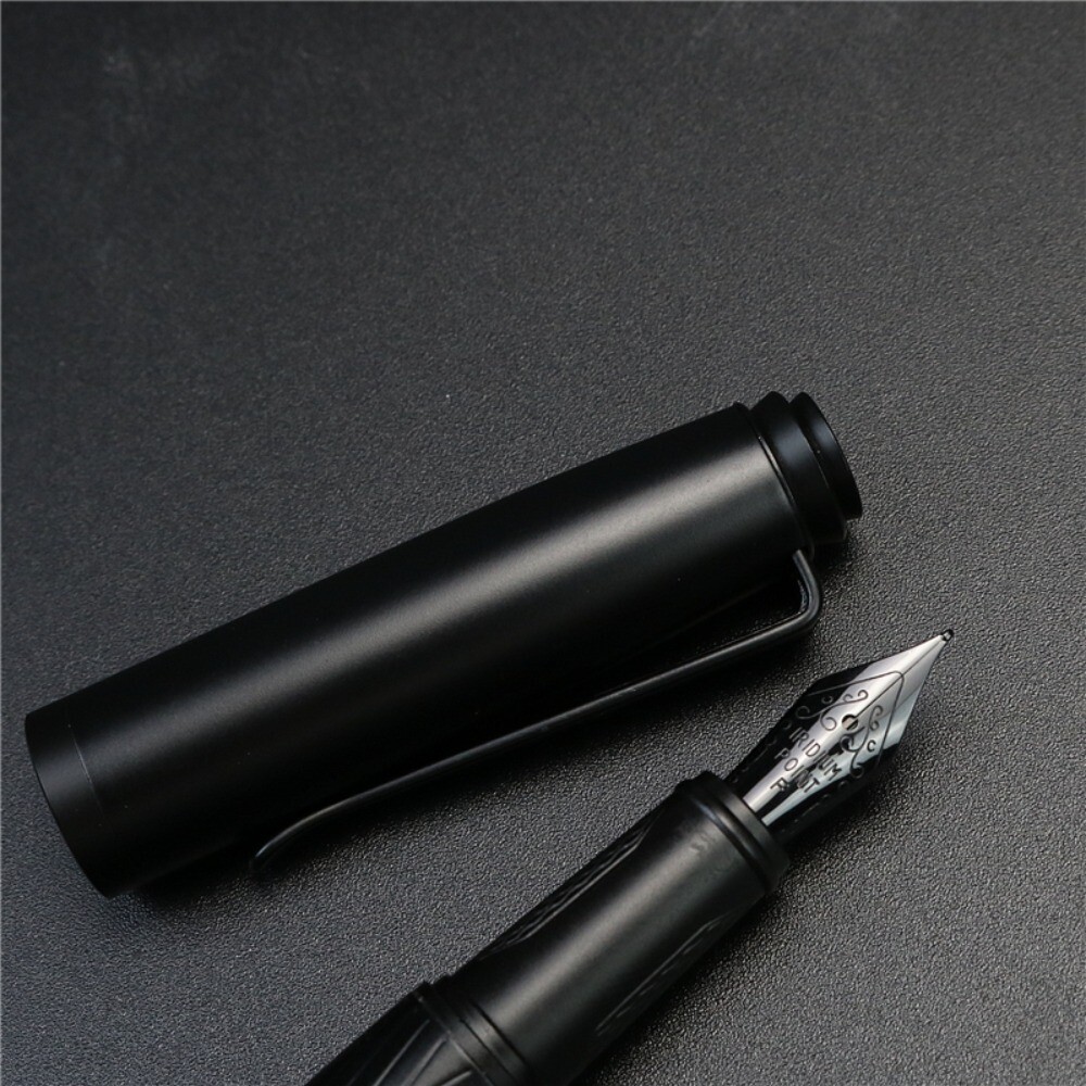 0.5mm Nib Black Samurai Fountain Pen Smooth Ink Pens Writing Supplies ...