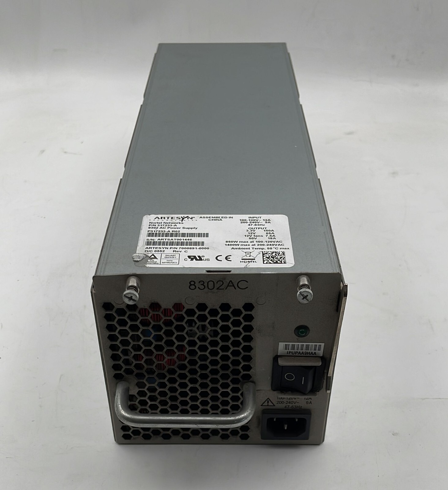 Nortel Network 317233-A 8302 AC 8302 AC Power Supply Artesyn 7000891 ...