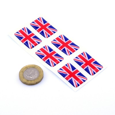 Union Jack Flag Domed Gel Stickers Car Vinyl Helmet Universal UK Decal ...
