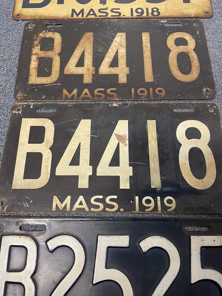 **Antique Massachusetts COMMERCIAL License Plate Lot!!** 5 Plates inc ...