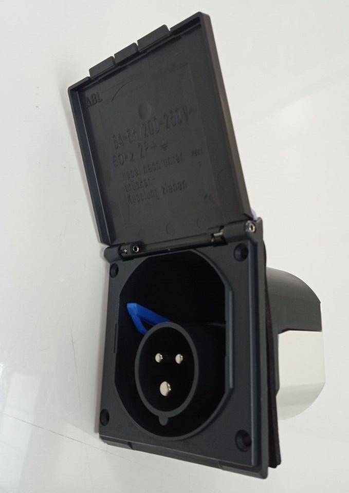 Fawo Mains Hook Up Inlet Flush Socket Grey Square 240v Caravan ...