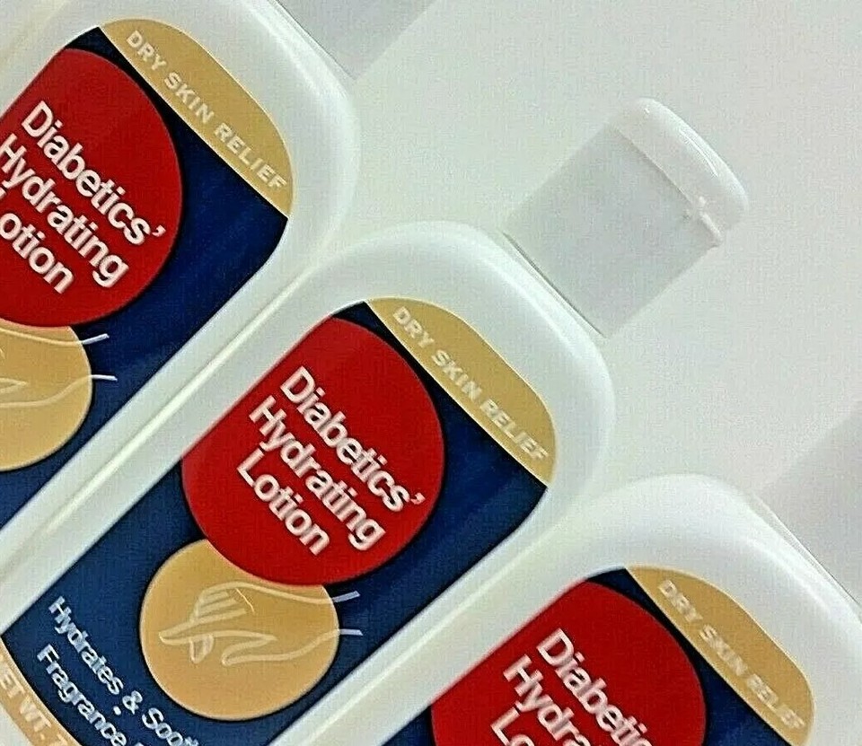 3x Diabetic Lotion Hydrates & Soothes Dry Skin Relief Fragrance Free 7. ...