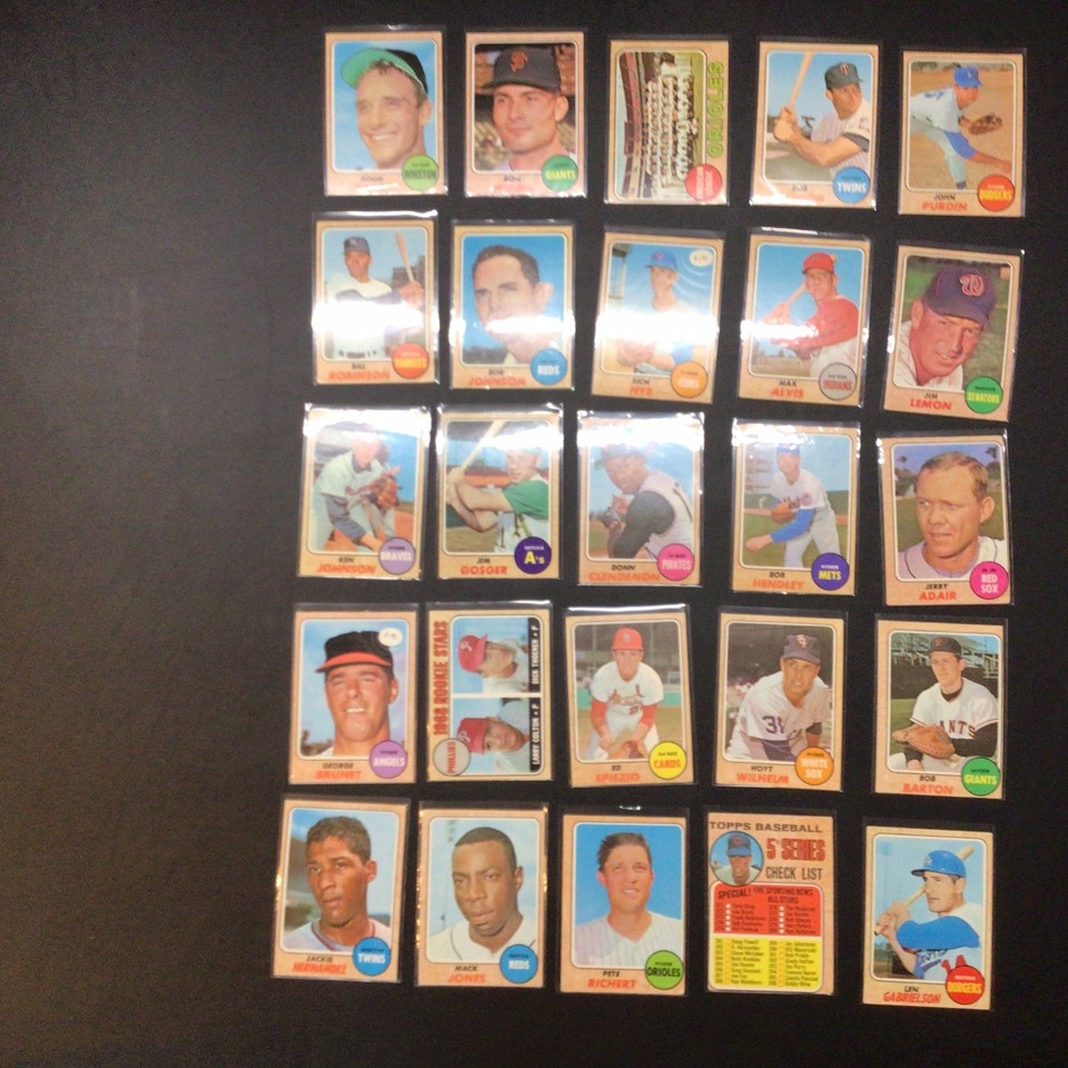 1968 Topps Baseball Partial Set, over 450 Different Cards | eBay