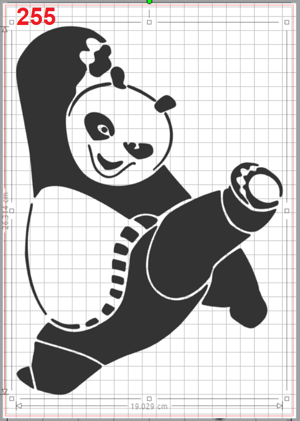 Cute Panda Stencil