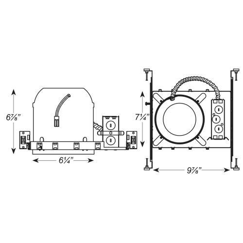 6 in. LED IC Recessed Housing New Construction Can with quick-connect ...