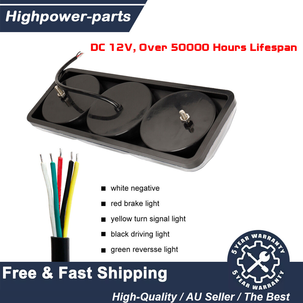 12V LED TAIL LIGHTS 3 COMBINATION SUIT TRAILER TRUCK CANOPY CARAVAN UTE ...