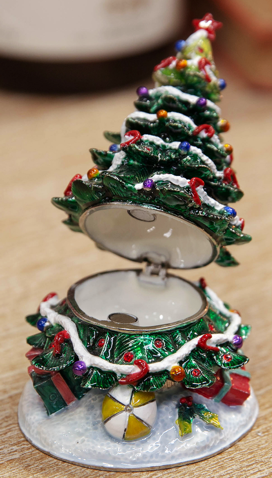 Trinket Box By Juliana Christmas Tree White | eBay UK