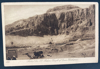 1934 Aswan Egypt RPPC Postcard Cover To Switzerland El Bahari Temple | eBay