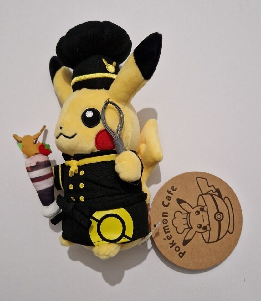 Official Pikachu Plush Pastry Chef Pokemon Cafe Japan Doll Soft Toy ...