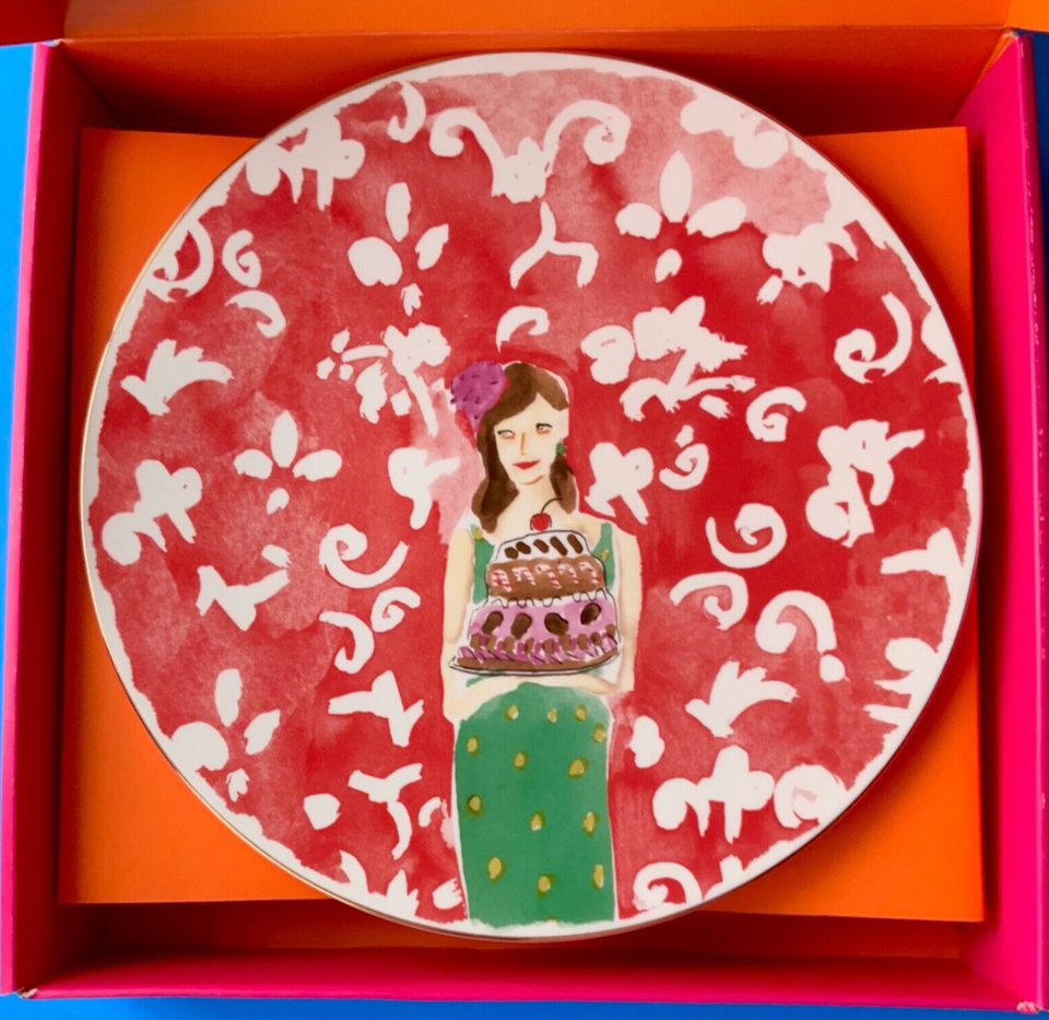 Kate Spade Just Desserts Cake Pedestal /Plate/Stand Illustrated Lenox 🎂 ...