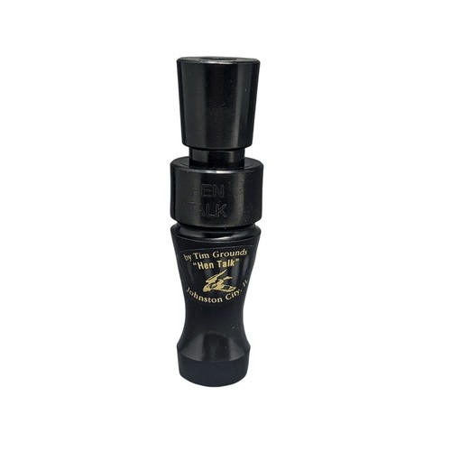 Tim Grounds "HEN TALK" Black Acrylic Double Reed Mallard Duck Call ...