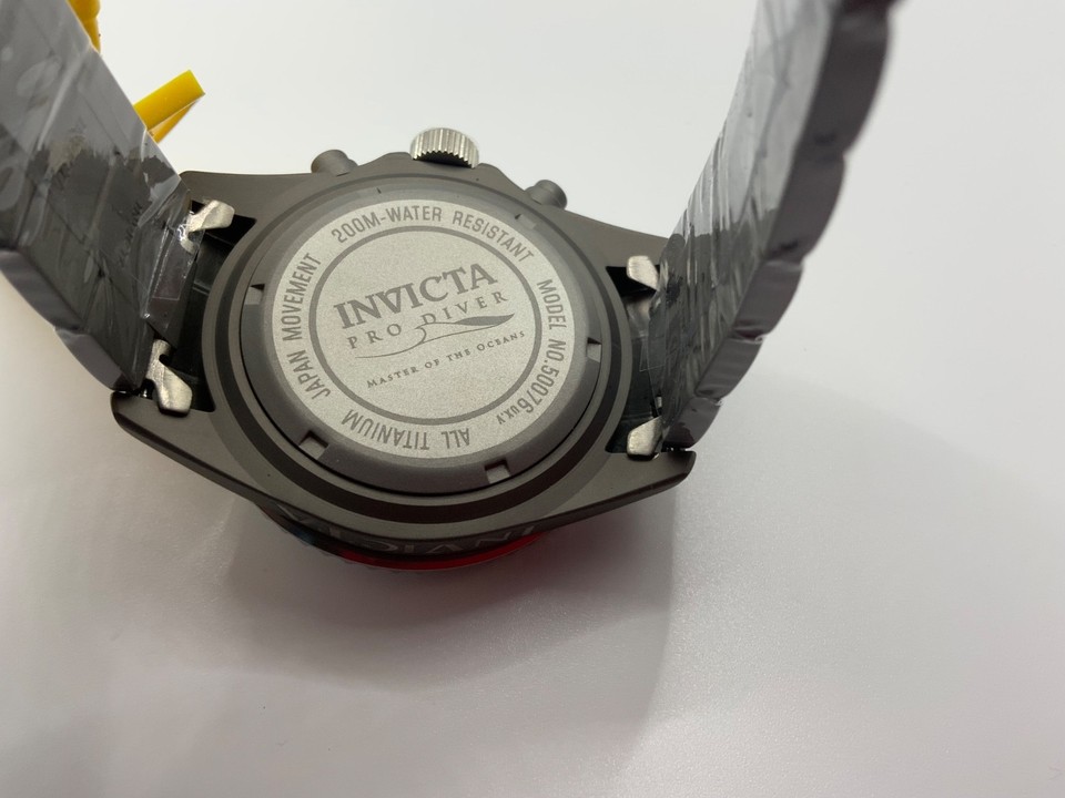 NEW Invicta PRO DIVER CHRONO SOLID TITANIUM 45mm Black Dial 200M Diver ...