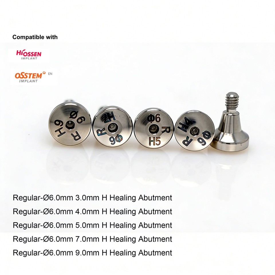 Hiossen Titanium Healing Cap Abutment Dental Internal Hex Regular Fits ...