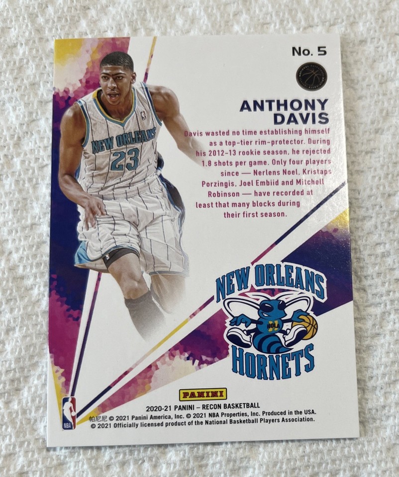 2020-21 Panini Recon Anthony Davis Rookie Review #5 New Orleans Hornets ...