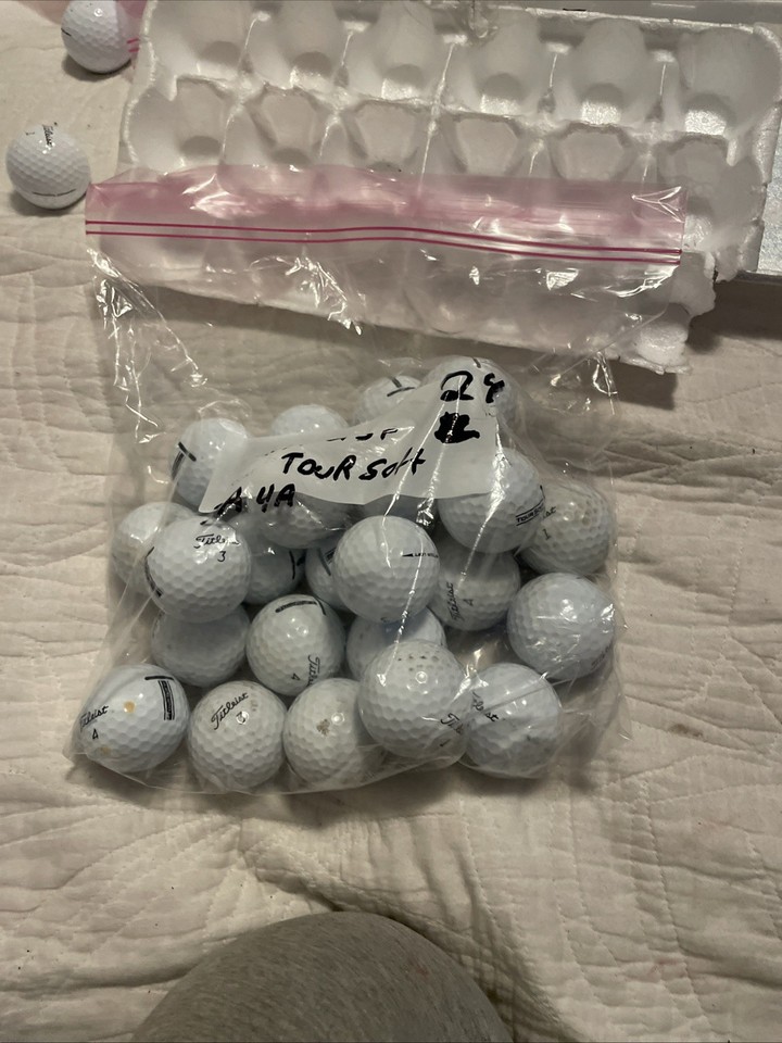 24 Titleist Tour Soft White Gulf Balls 3A 4A | eBay