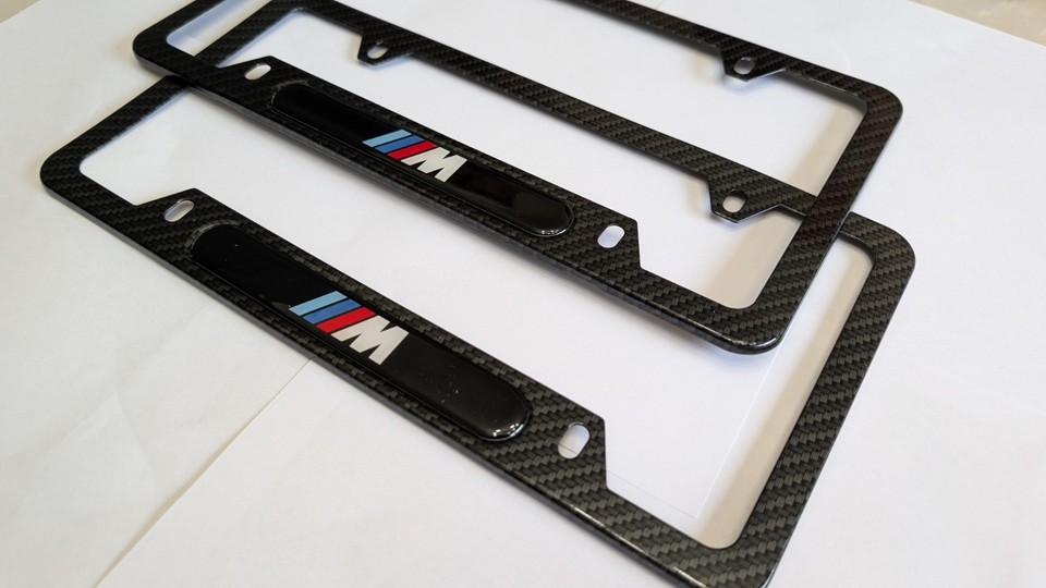BMW M License Plate Frame (Carbon Fiber) - 2 Pc Set For M BMW Car | eBay