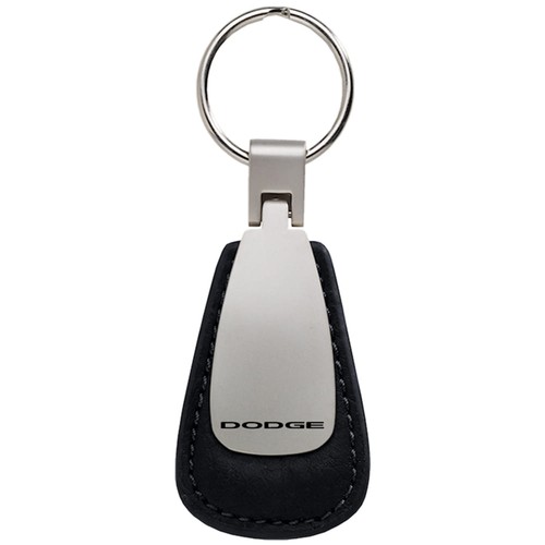 Black Leather Teardrop Keychain - Officially Licensed for Dodge | eBay
