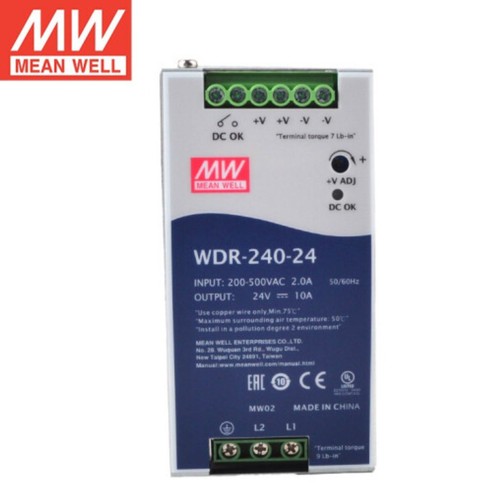 WDR-240 Switching Power Supply 240W Rail Type 380V to 24V48V Voltage ...