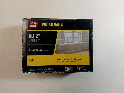 Grip-Rite Finish Nails 1 lb 6D 2" Trim & Fine Finishing Work ...