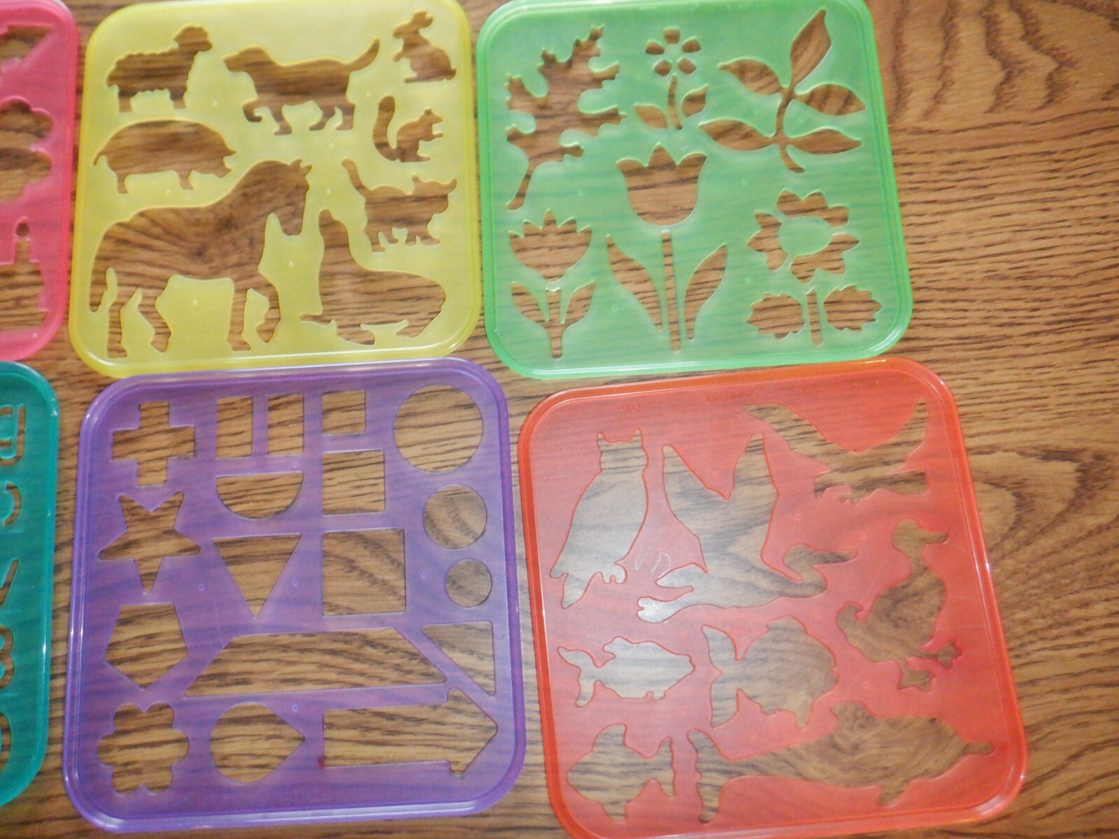 Vintage Tupperware Tuppertoy Stencil Set Lot 6 Piece Art Christmas Gift ...